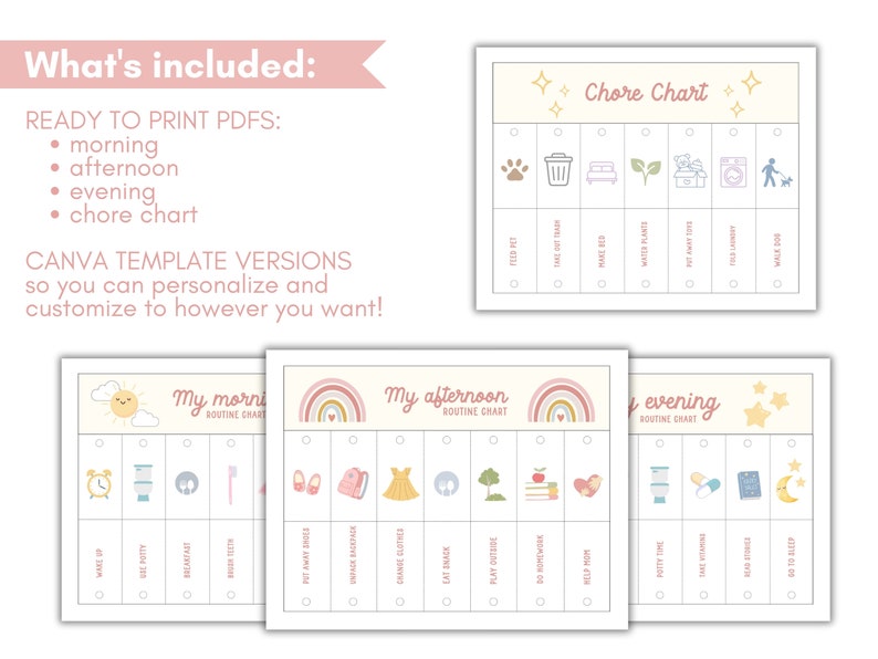 Routine Flip Chart, Visual Schedule, Bedtime Routine Chart ...