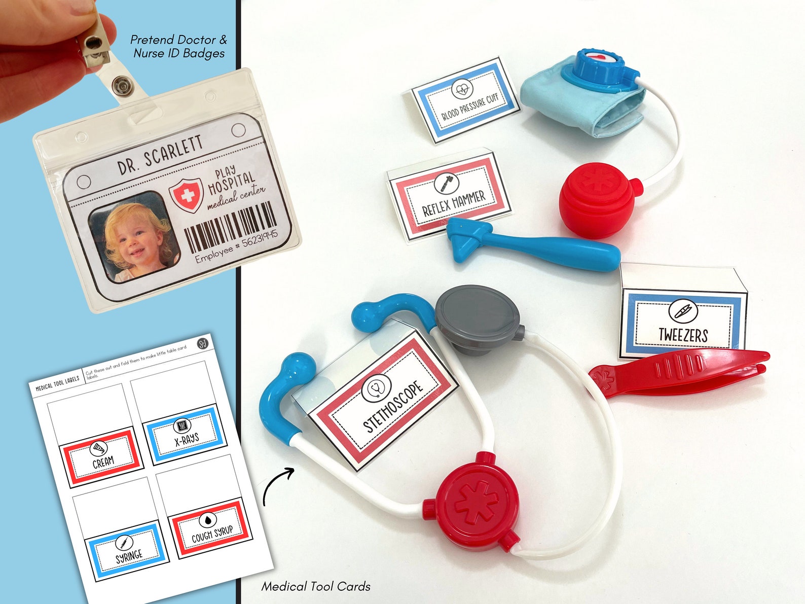 Dramatic Play Printables, Doctor Dramatic Play Set, Instant Download ...