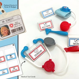 Dramatic Play Printables, Doctor Dramatic Play Set, Instant Download, Hospital Play, Pretend Dr ...