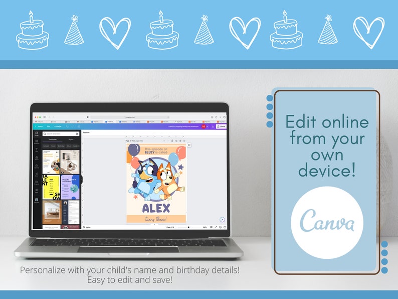 Bluey Birthday Welcome Sign, Bluey Birthday Decorations, Bluey Theme ...