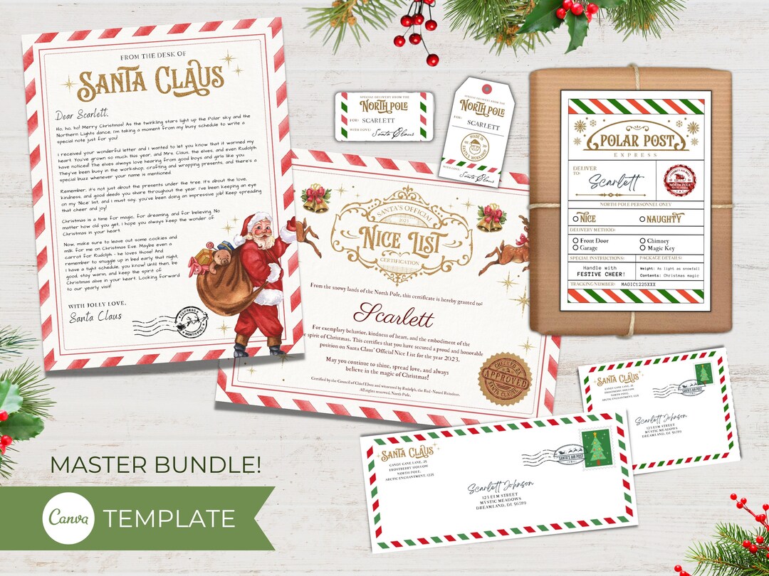 Editable Letters From Santa, Editable Santa Letters, Letter From Santa ...