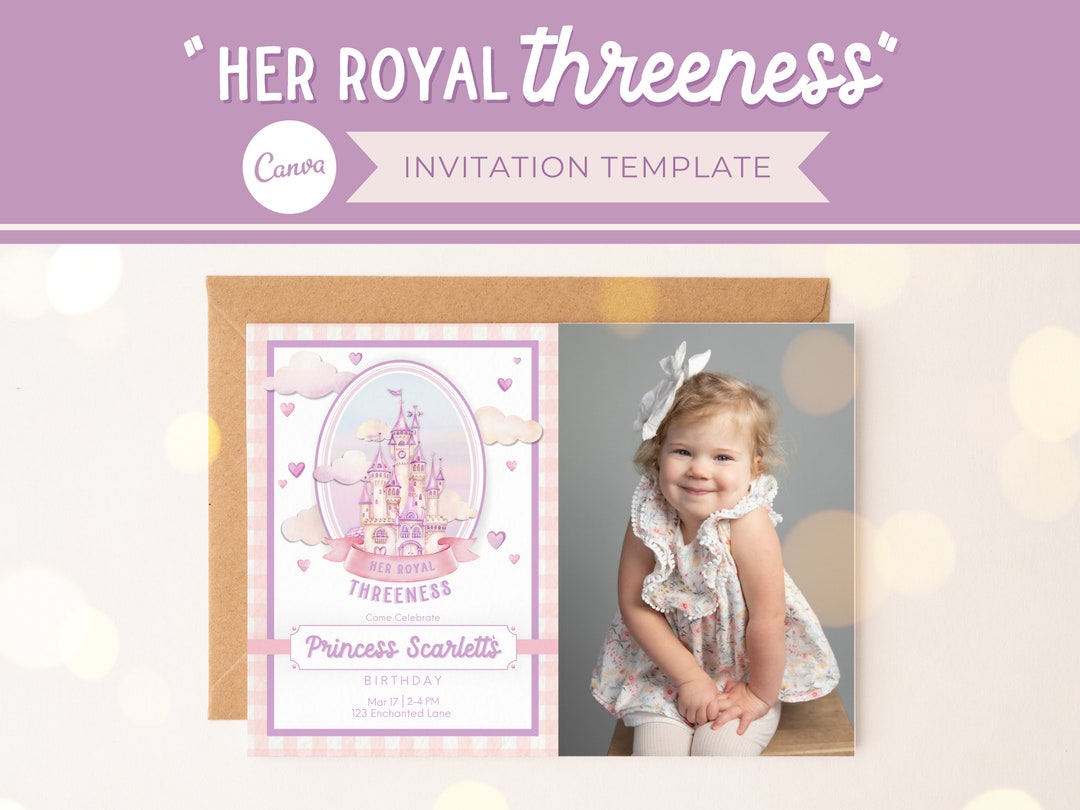 3 Year Old Girl Birthday, Her Royal Threeness, Princess Birthday ...