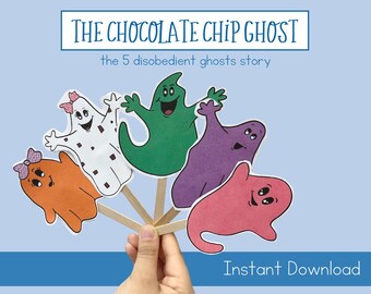 The Five Little Ghosts Felt Story / the Chocolate Chip Ghost Flannel ...