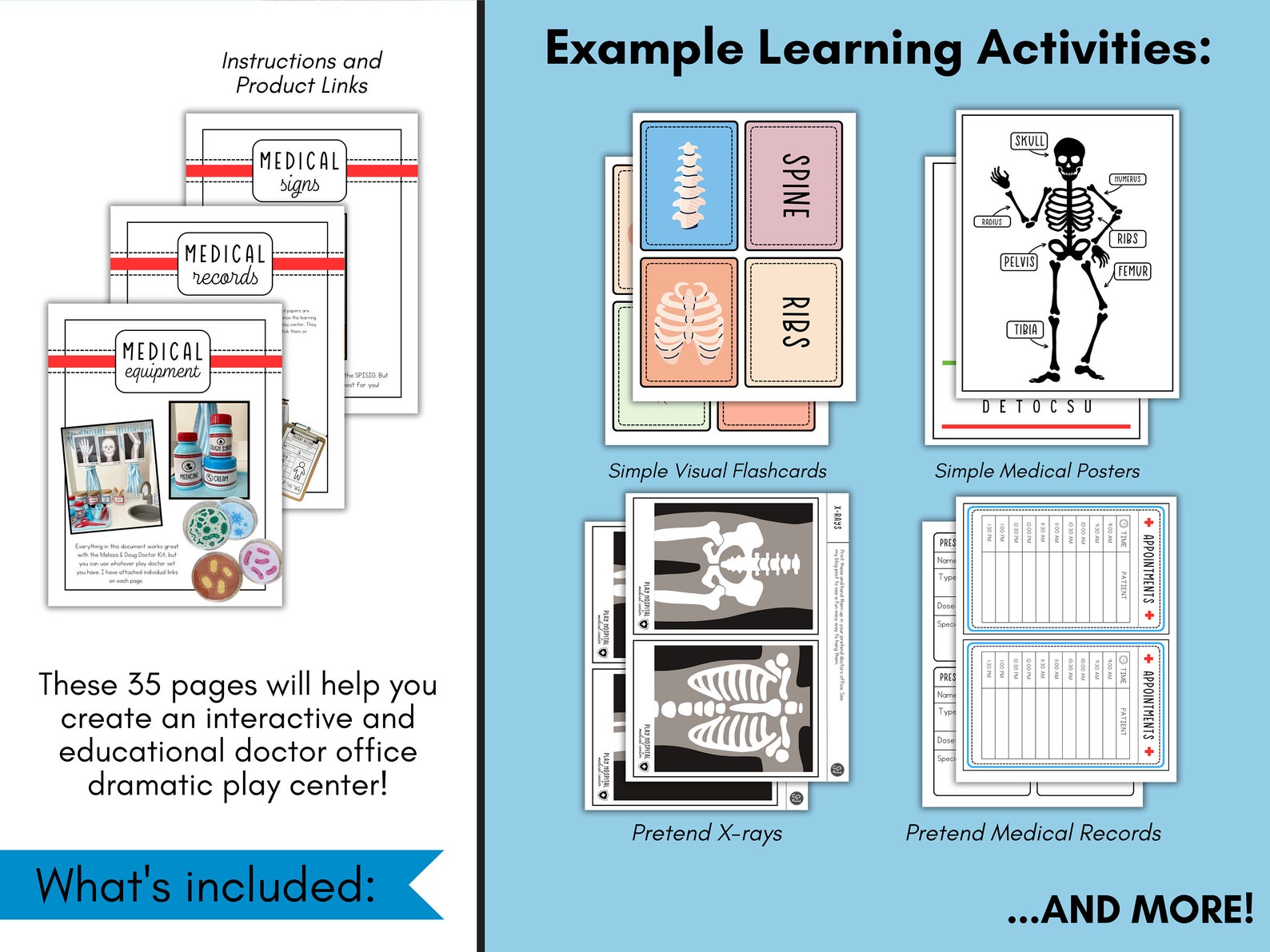 Dramatic Play Printables, Doctor Dramatic Play Set, Instant Download ...