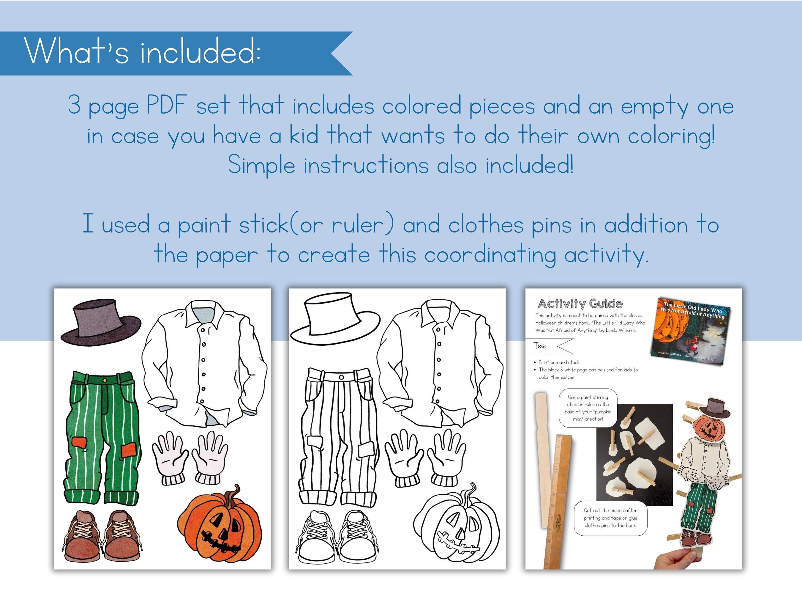 The Little Old Lady That Wasn't Afraid of Anything Activity Download ...