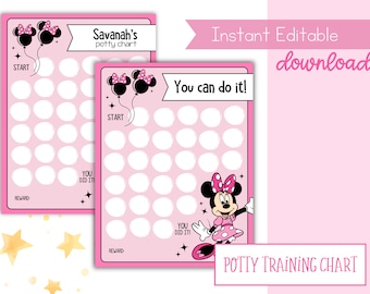 Minnie Potty Chart - Etsy