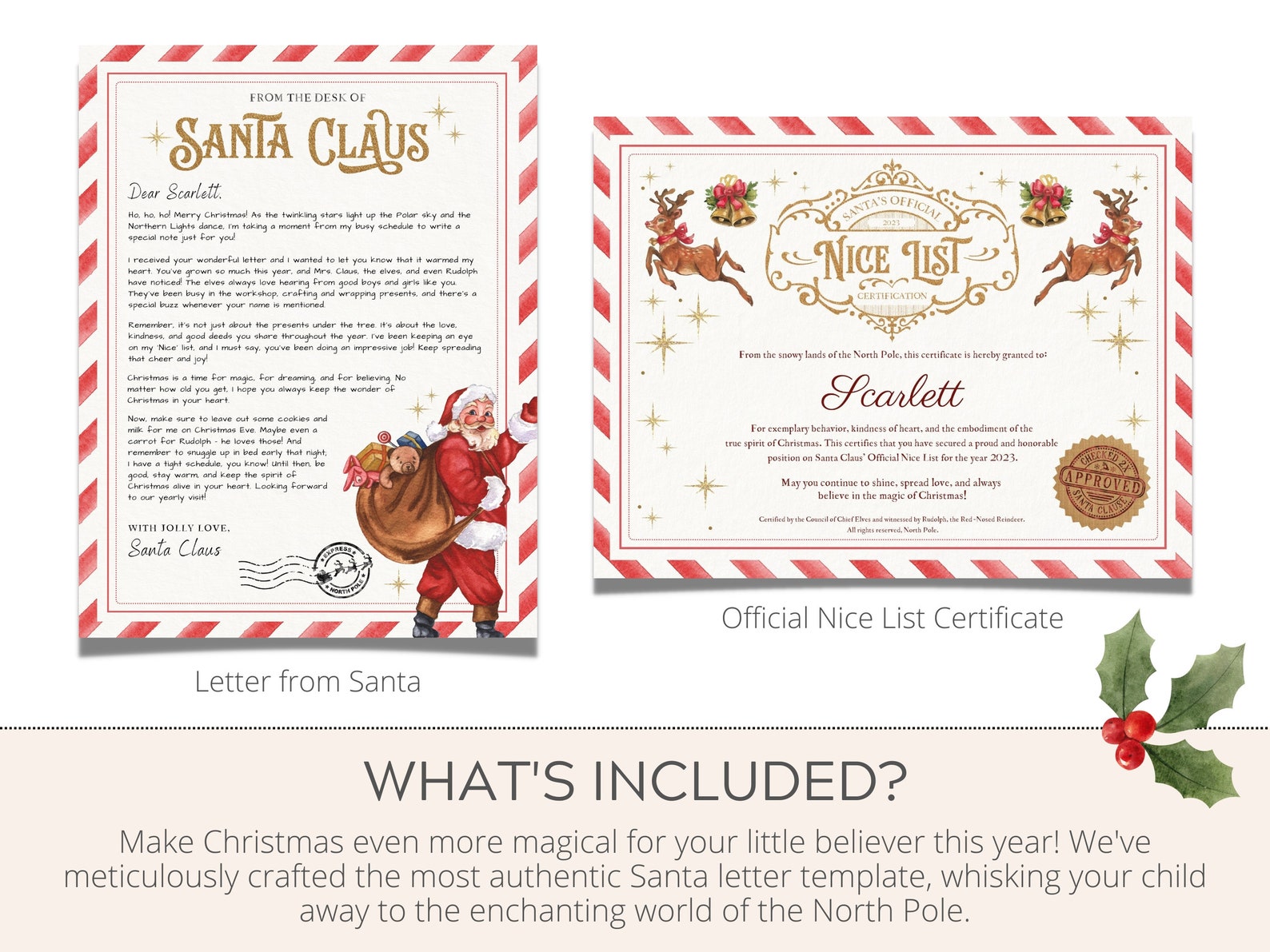 Editable Letters From Santa Editable Santa Letters Letter - Etsy