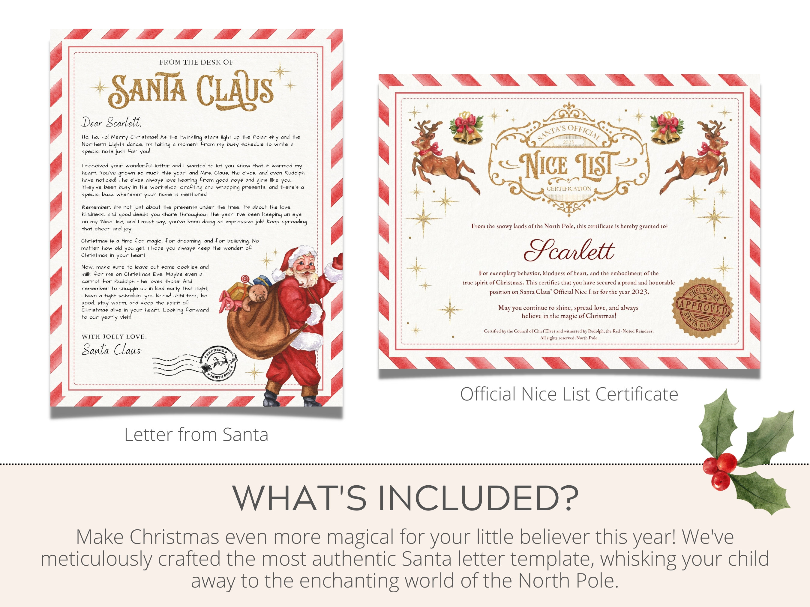 Editable Letters From Santa Editable Santa Letters Letter - Etsy