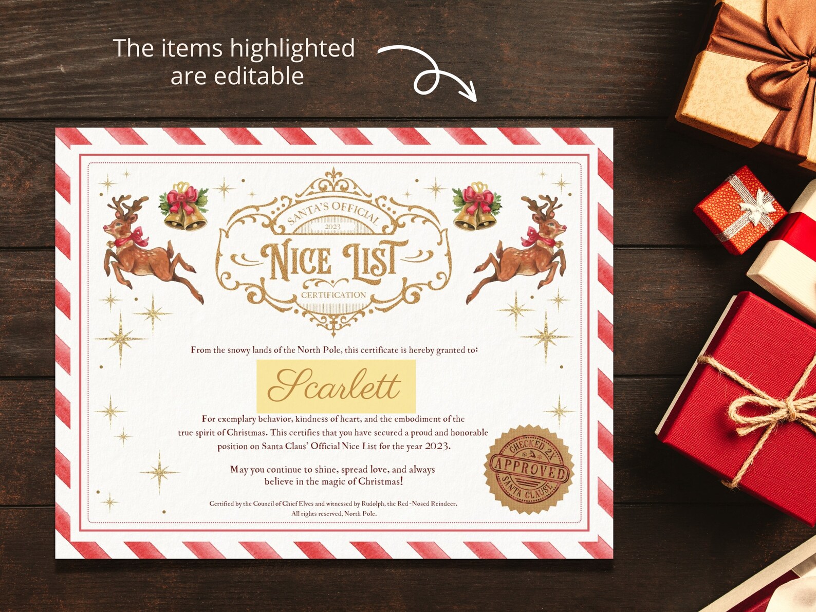 Editable Letters From Santa Editable Santa Letters Letter - Etsy