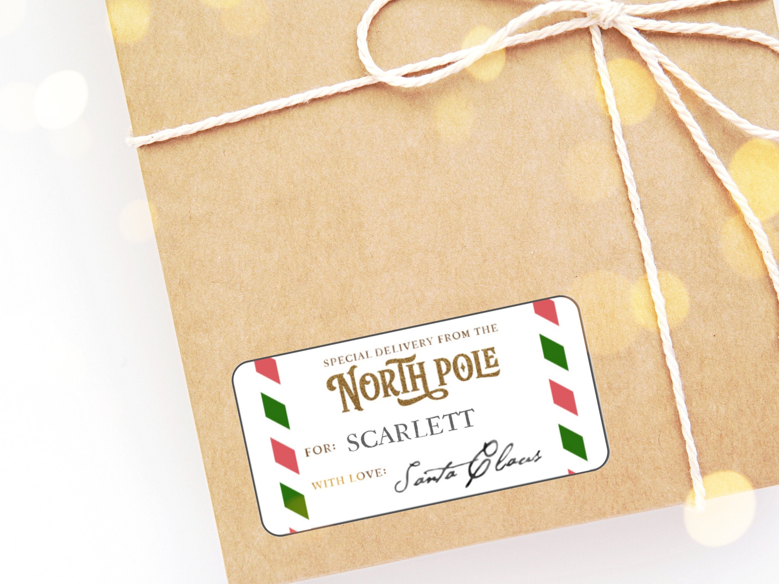 To and From Santa Tags, Personalized Santa Tags, Santa Tags, Printable ...