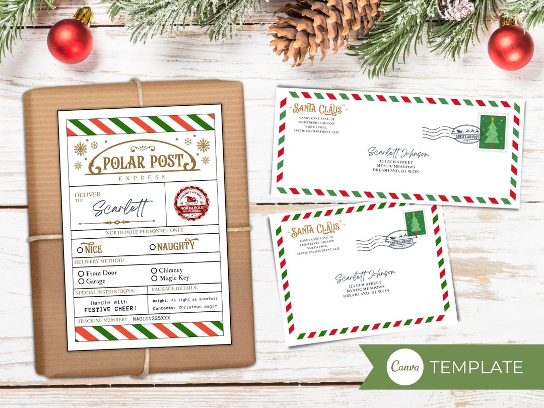 Editable Letters From Santa, Editable Santa Letters, Packing Label and ...