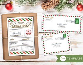 Letter From Santa printable Templates Christmas Envelope - Etsy