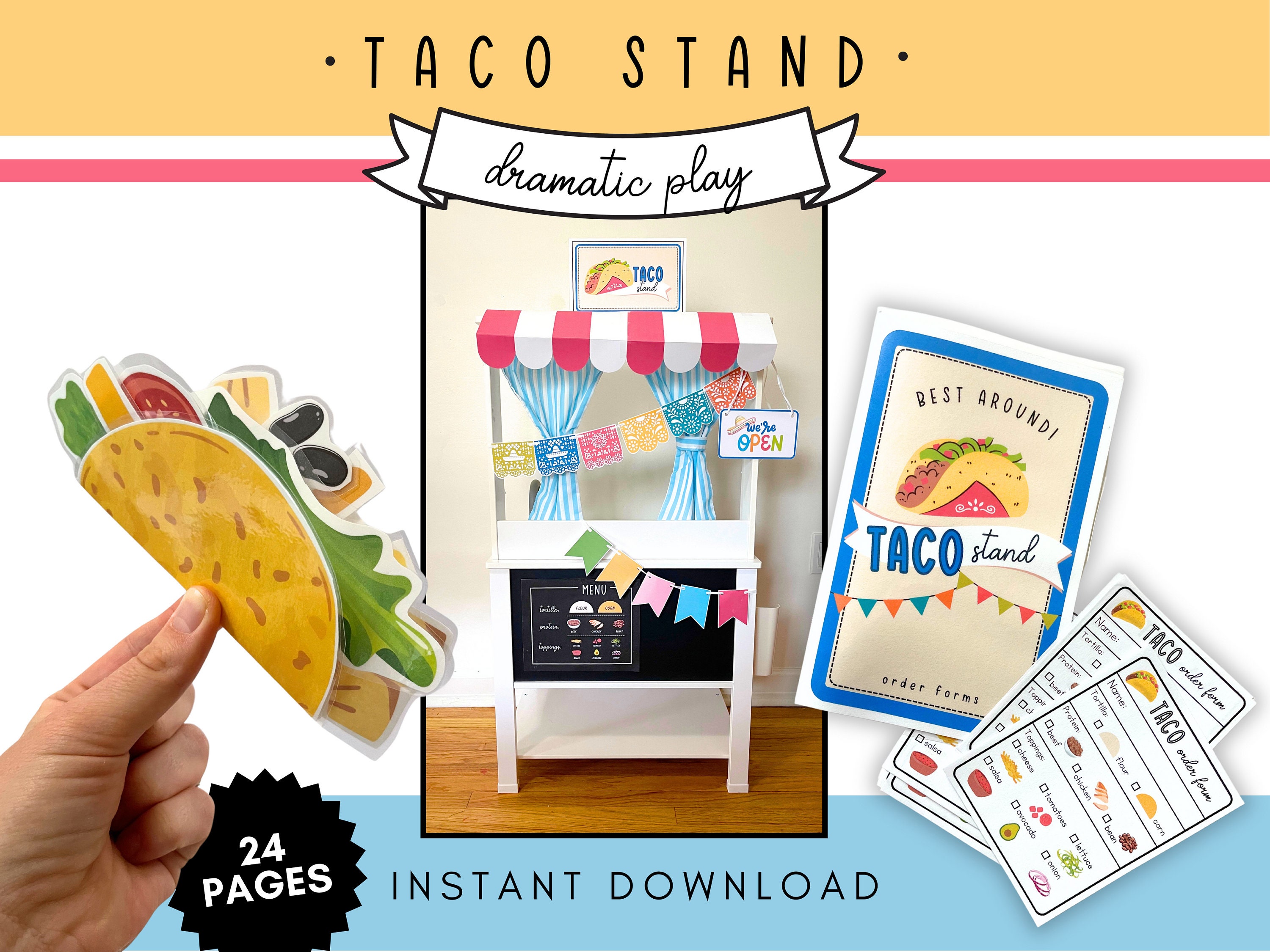 Cinco De Mayo, Dramatic Play Printables, Taco Stand Dramatic Play ...