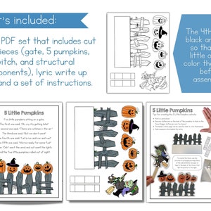 The Five Little Pumpkins Instant Download Paper Activity, Preschool ...