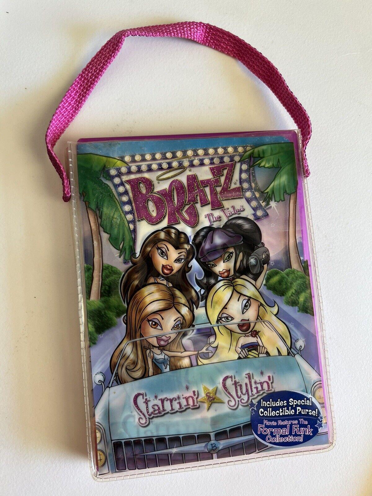 RARE Bratz the Video- Starrin Stylin (DVD, 2004) With Collectors Purse ...