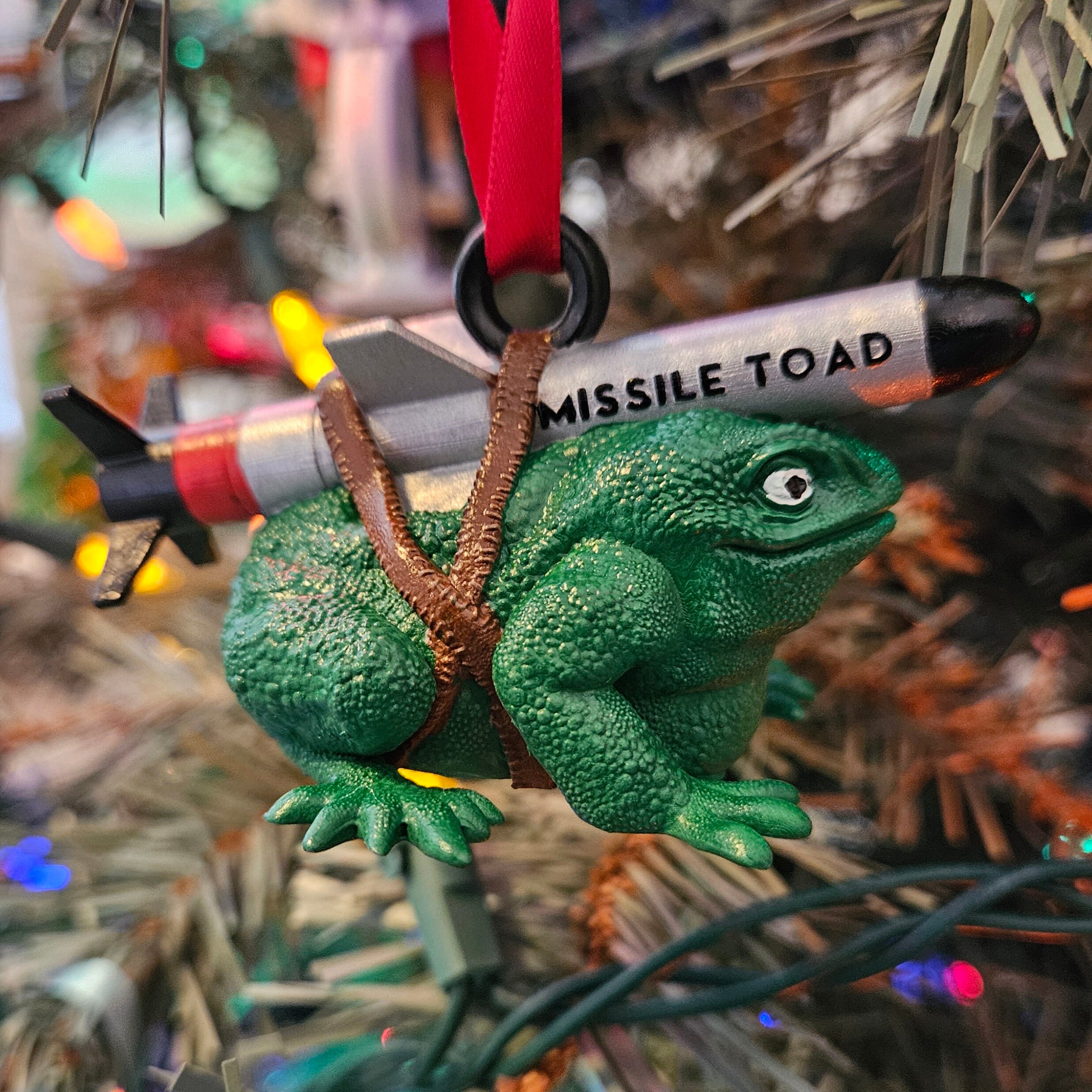 Missile Toad | Mistletoe Christmas Ornament | 3D Print | Hand Painted ...