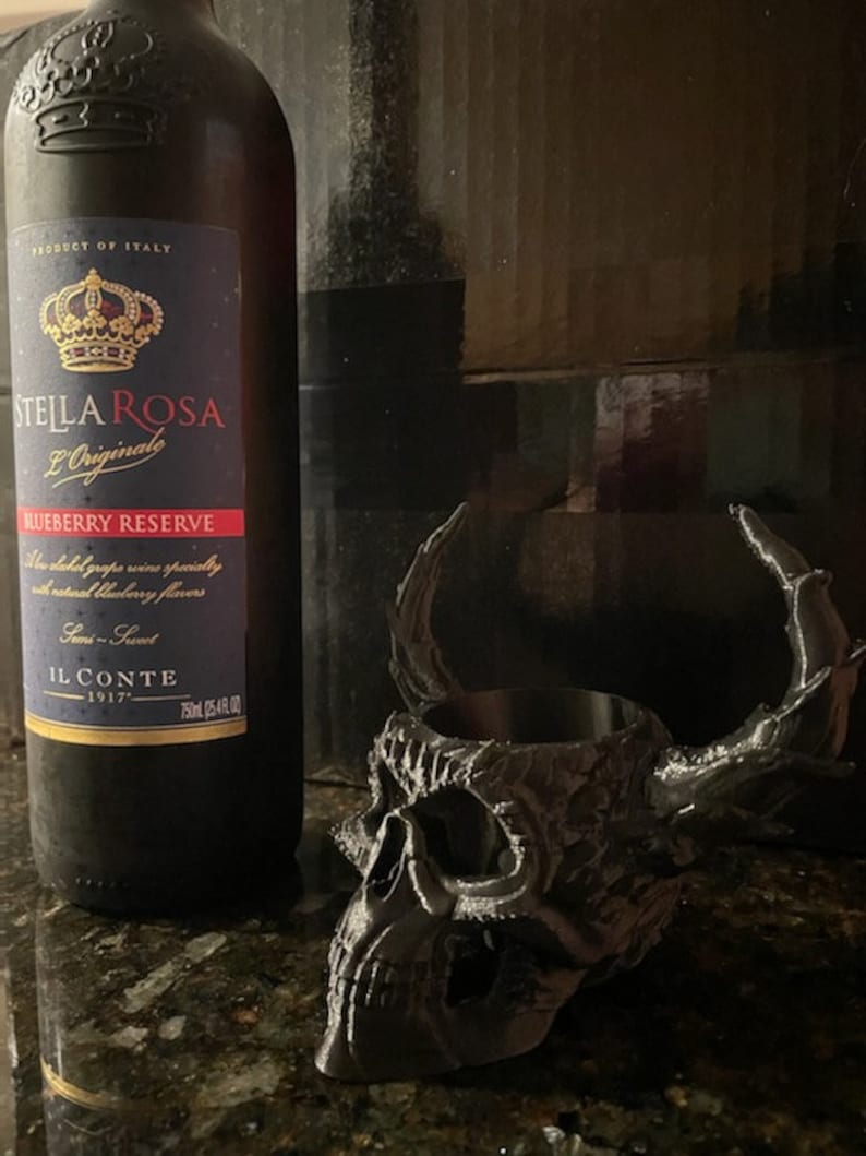 Skull Bowl Horned | Demon Horned Planter Succulent | 3D Printed ...