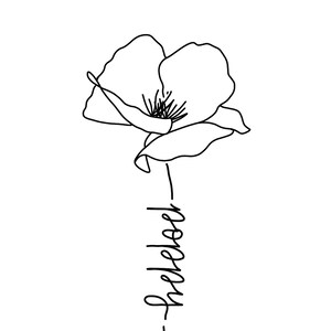 August poppy Digital Print - Etsy