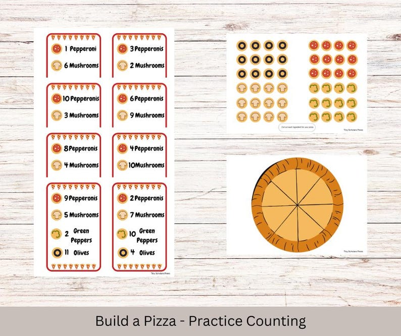 Build a Pizza Preschool Printable Game Homeschool Activity Learn ...