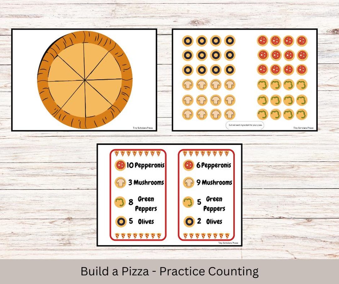 Build a Pizza Preschool Printable Game Homeschool Activity Learn ...