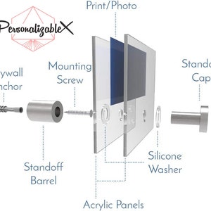 Double Panel Floating Acrylic Photo Frame.make Your Memories Shine ...