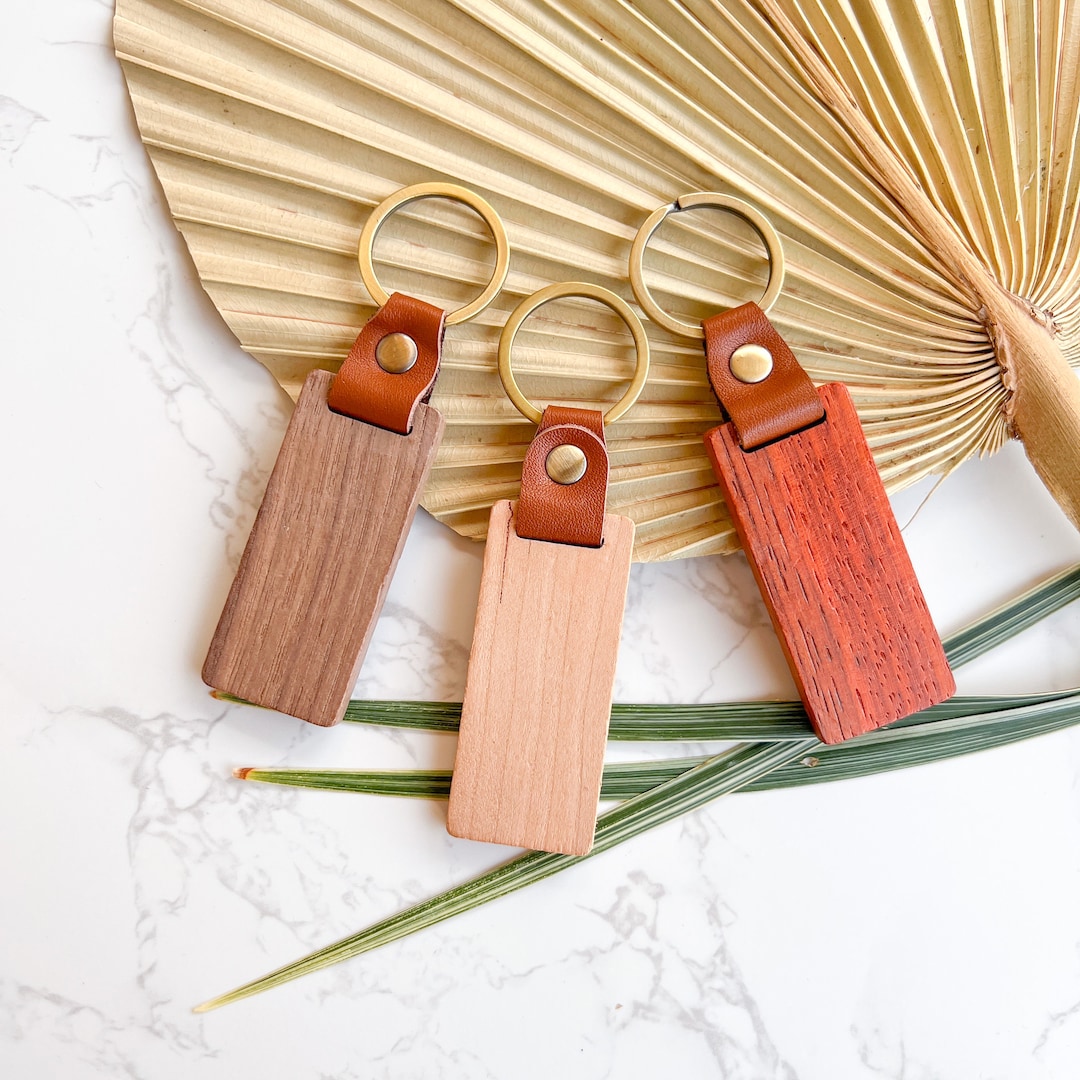 Wood Key Chain Blanks, Pack of Keychains , Wholesale Supplies, Bulk ...