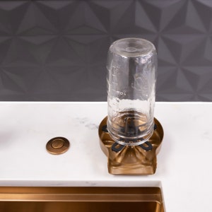 Stainless Steel Brushed Copper Glass Rinser - ETSY-CR100-COP - Etsy