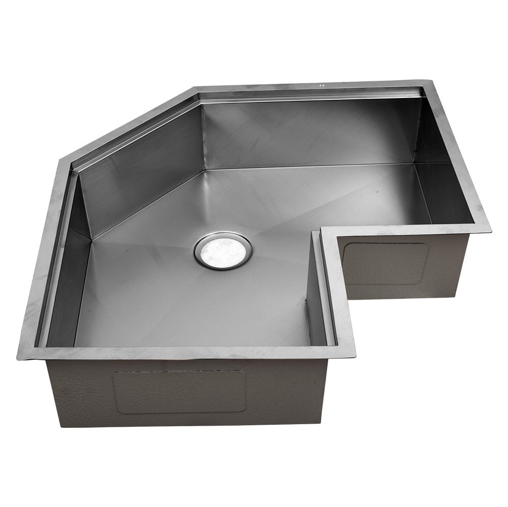 Gold Stainless Steel Butterfly Workstation Corner Kitchen Sink Single ...