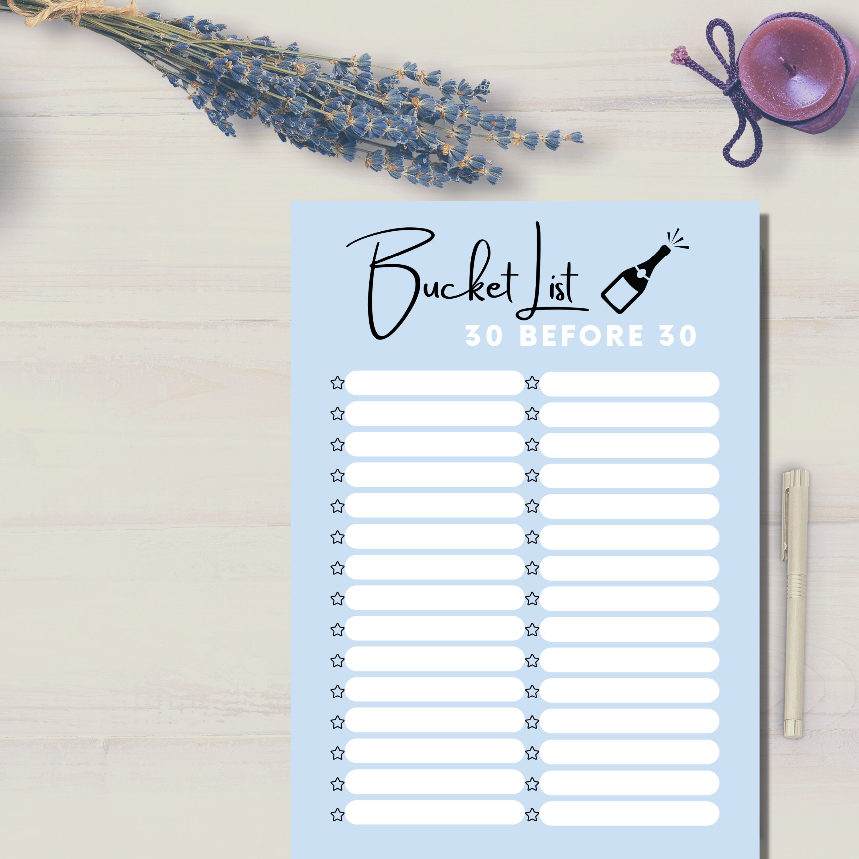 30 Before 30 Bucket List | Personalisation | Personalised Bucket List ...