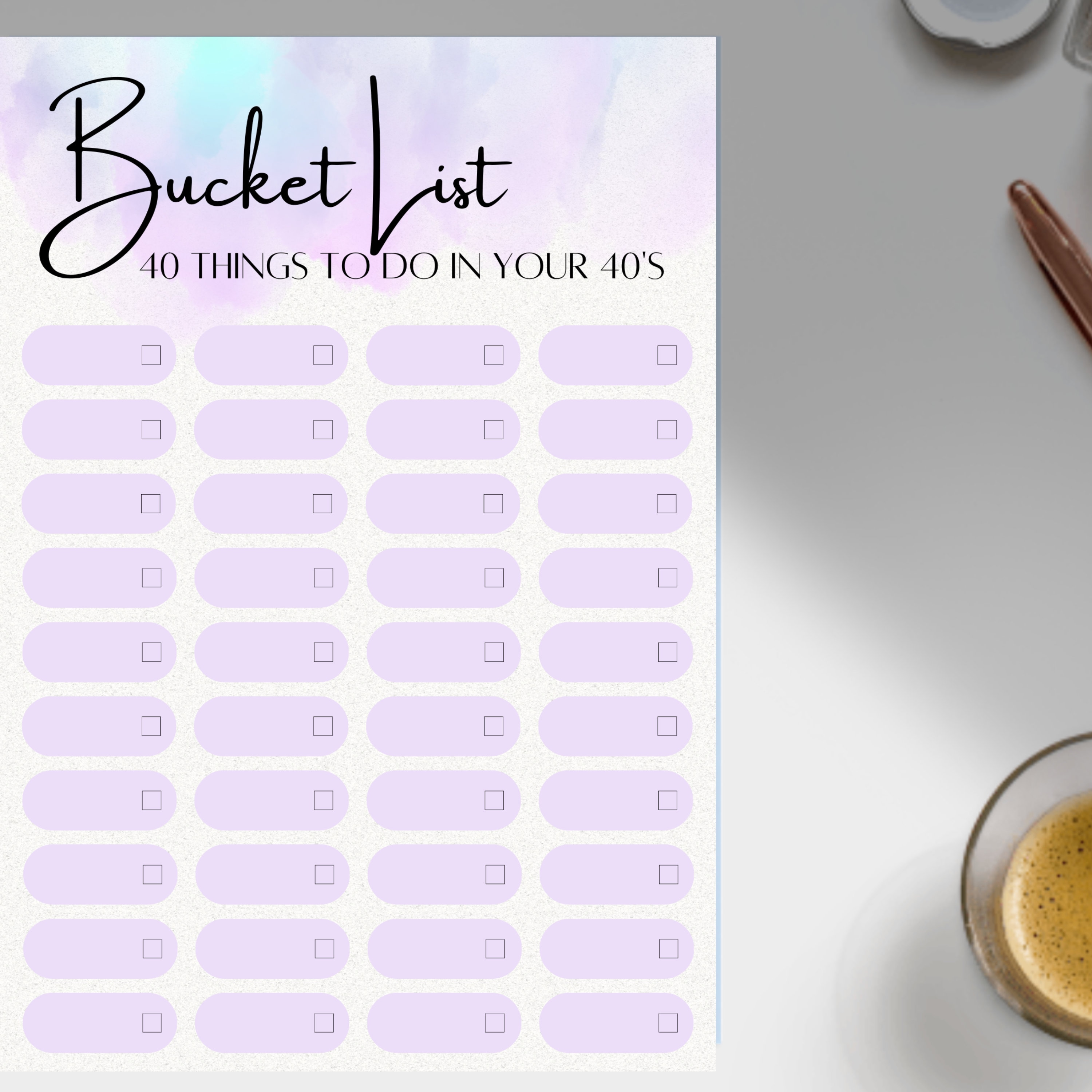 40 Things in Your 40's Bucket List | Personalisation | Personalised ...