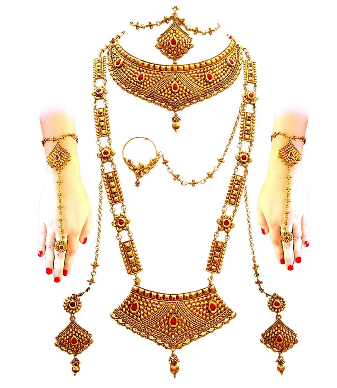 Indian Bridal Rani Haar Jewelry Full Long Layered Bridal - Etsy