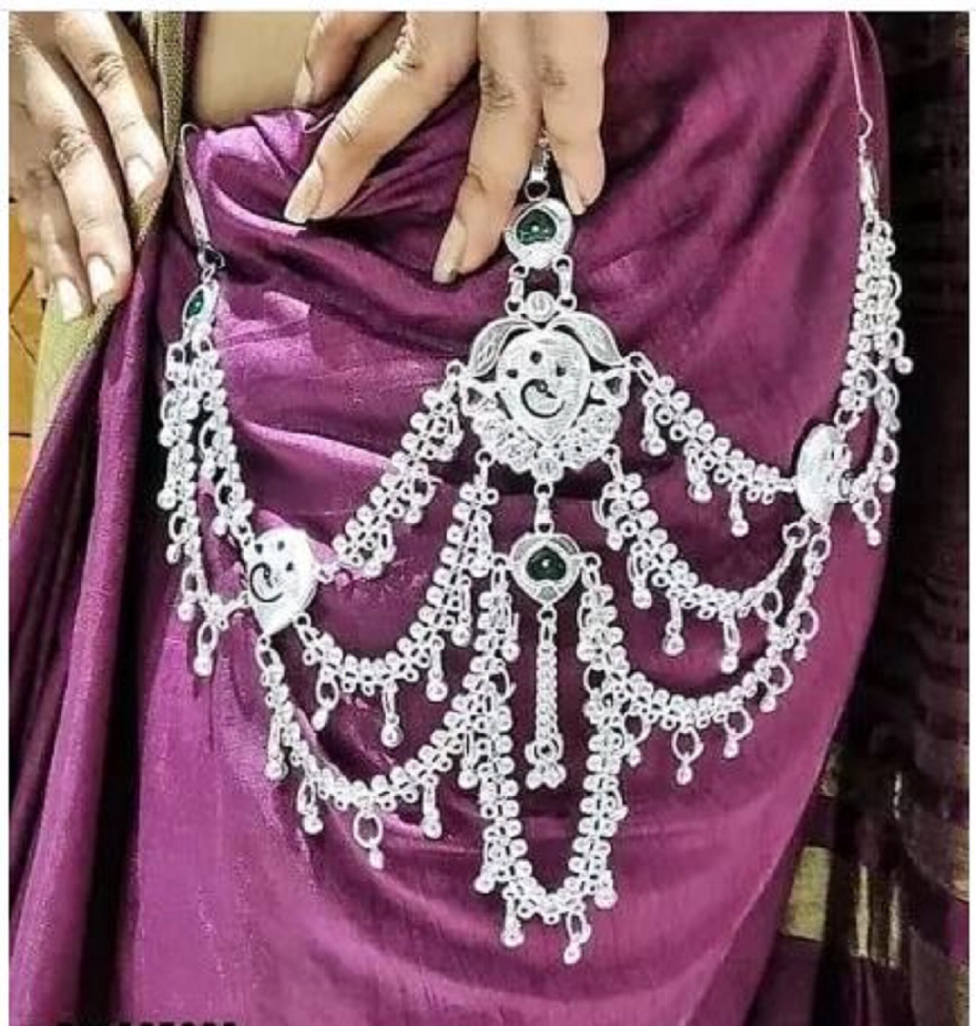 Saree Challa Kamarbandh, Kamarpatta Belly Hips Chain Waist Belt Indian ...