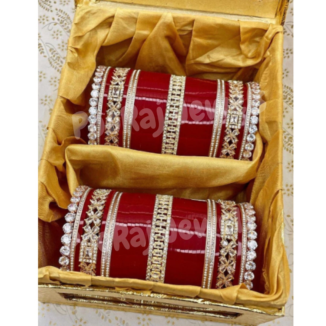 American Diamond Chuda Set/wedding Chooda/traditional Bridal Chuda ...