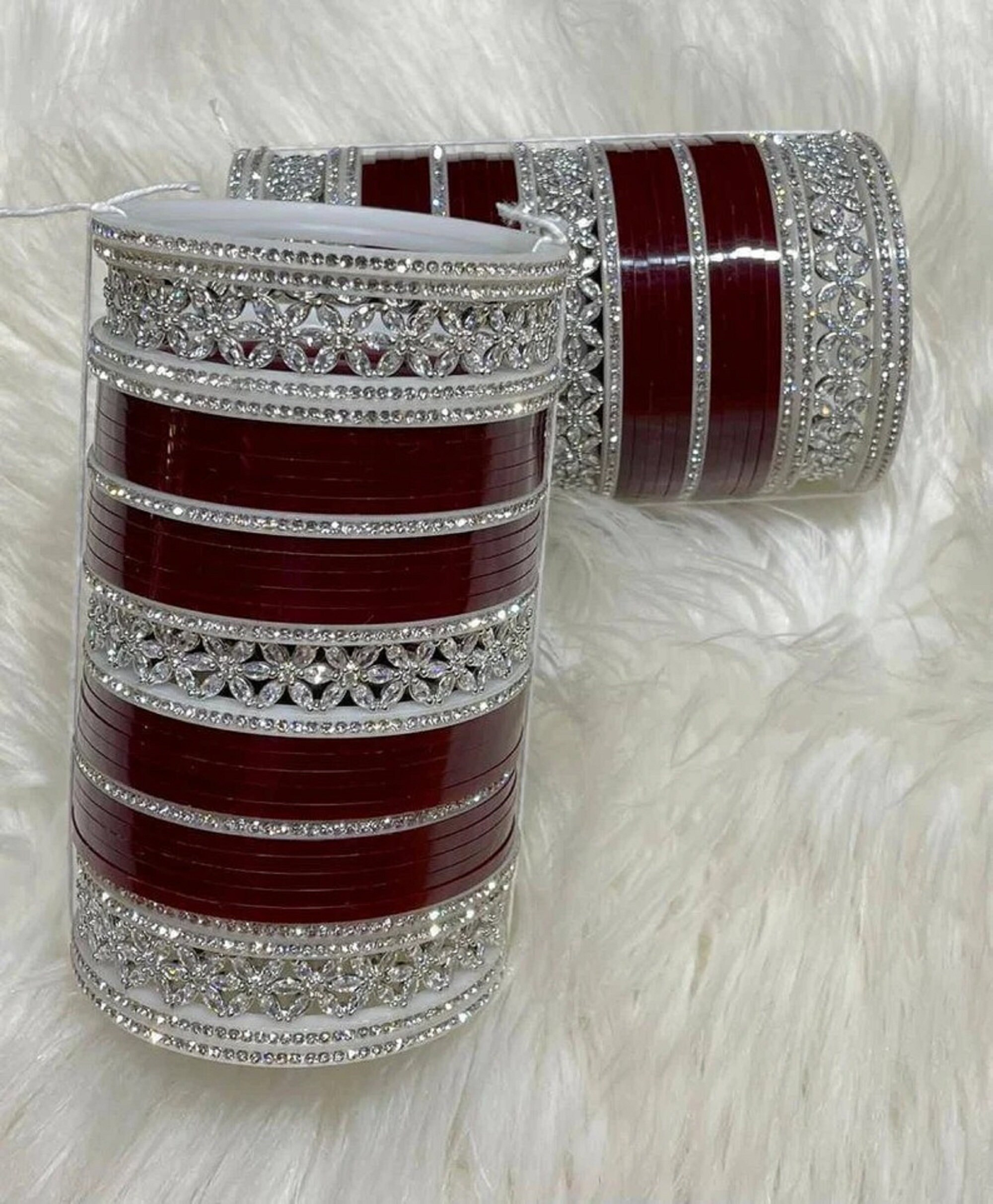 Classy Indian Bridal Choora Wedding Punjabi Traditional Chooda CZ ...