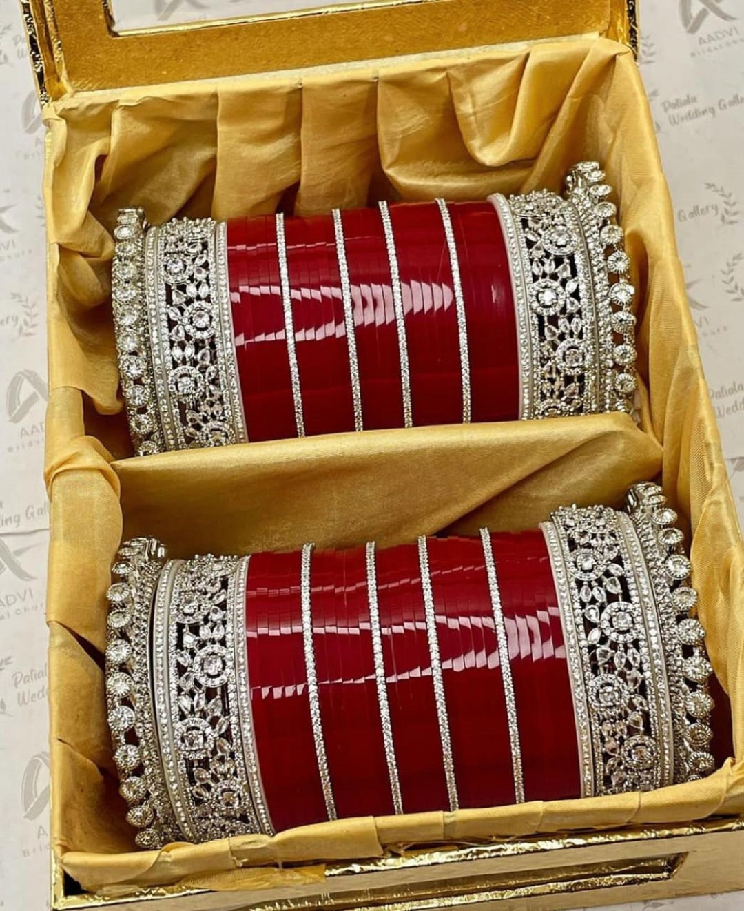 Traditional Indian Wedding Bridal Fancy Chura High Quality AD Designer Punjabi Seep Chura Indian ...