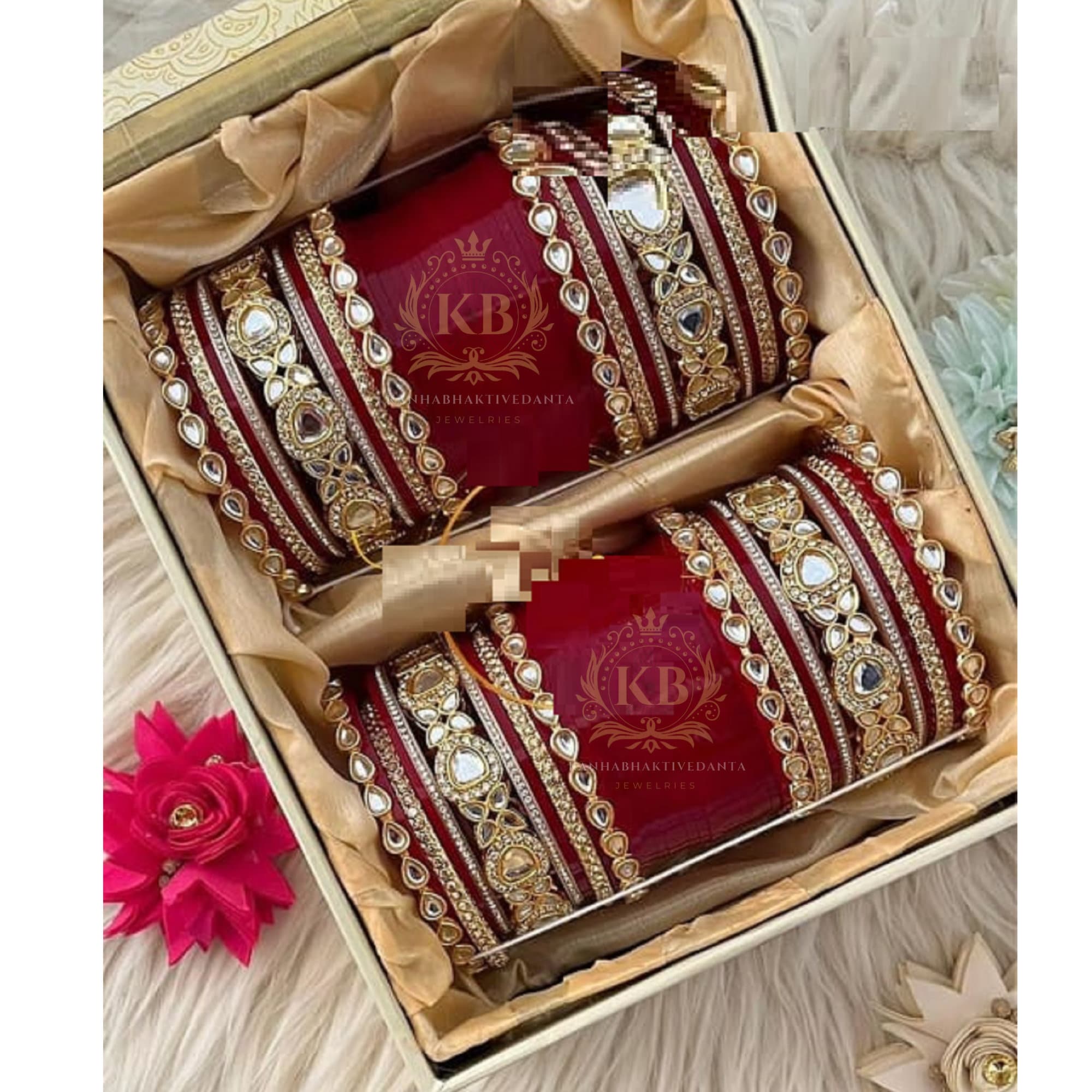 Indian Bridal Premium Quality Kundan Choora Set/ Wedding Chooda ...