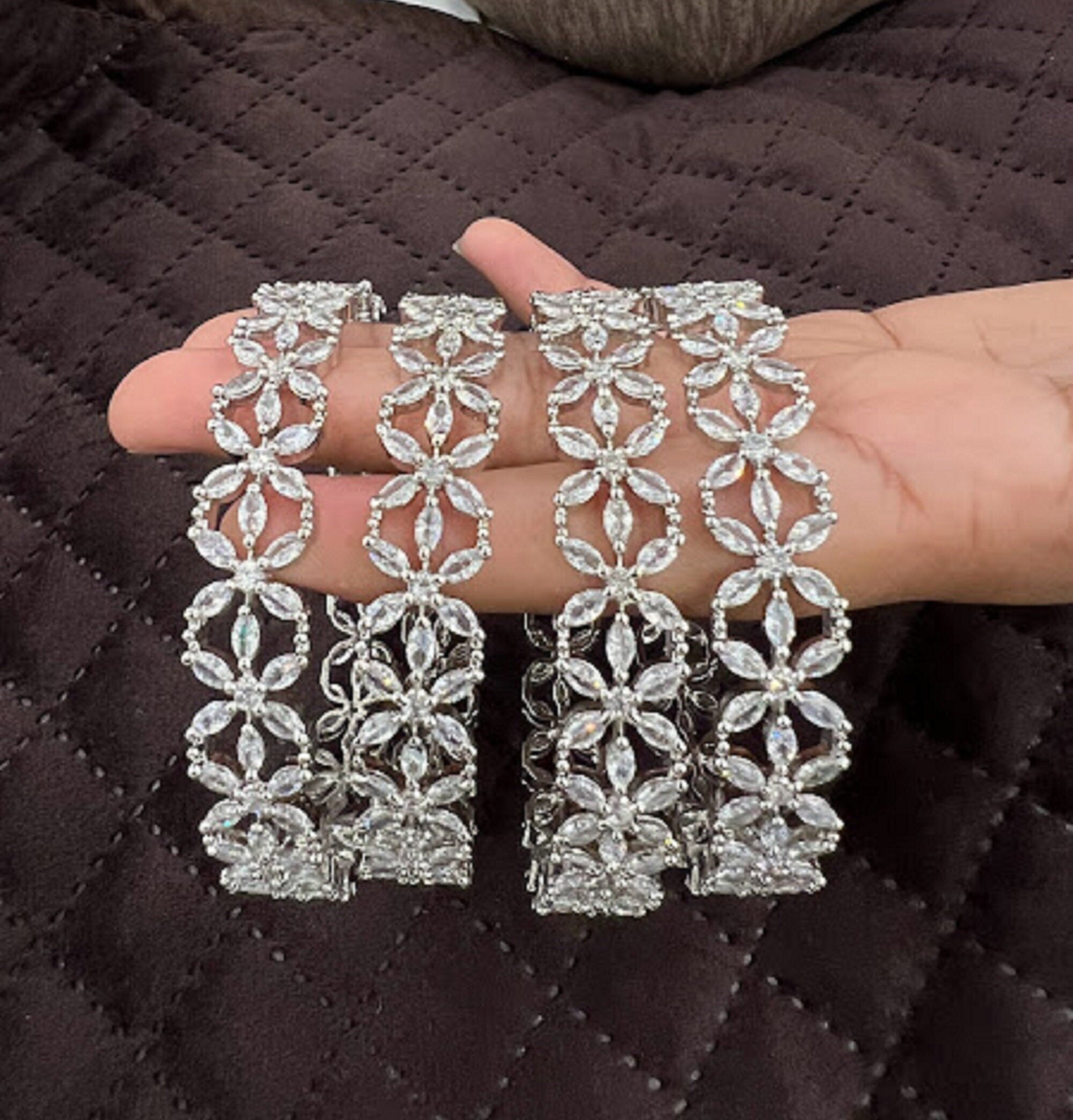 Diamond Bangles Indian Style