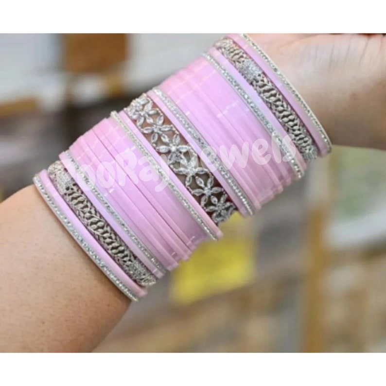 Indian Wedding Punjabi Chooda/indian Cubic Zircon Chura Bangle ...