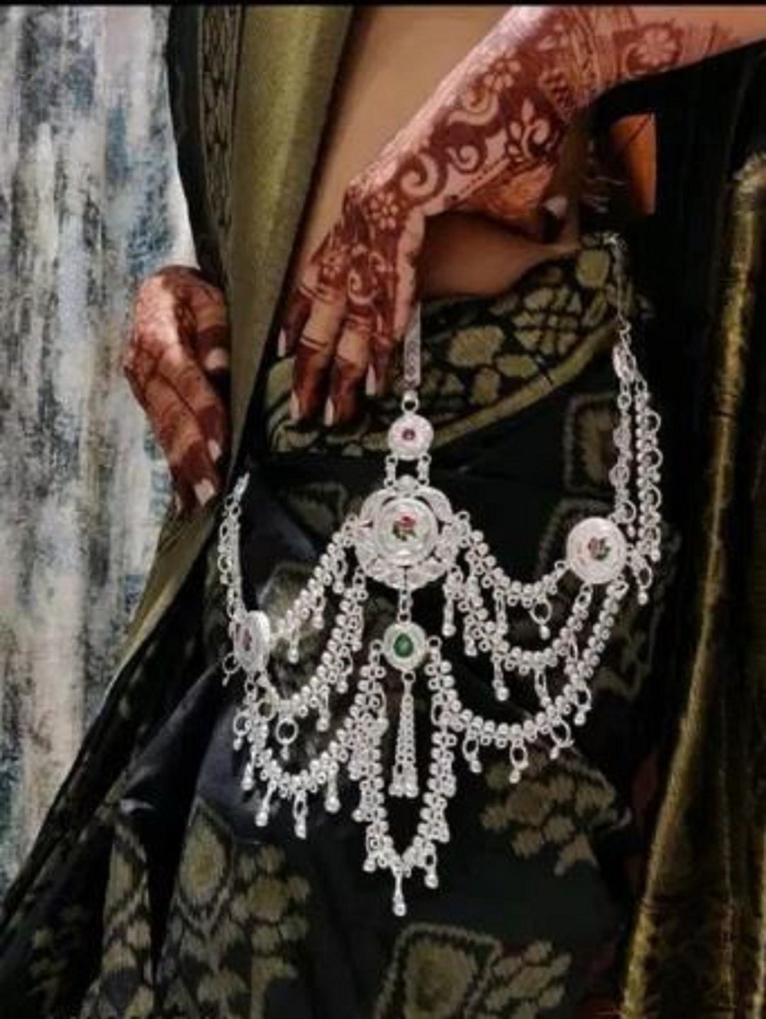 Saree Challa Kamarbandh, Kamarpatta Belly Hips Chain Waist Belt Indian ...