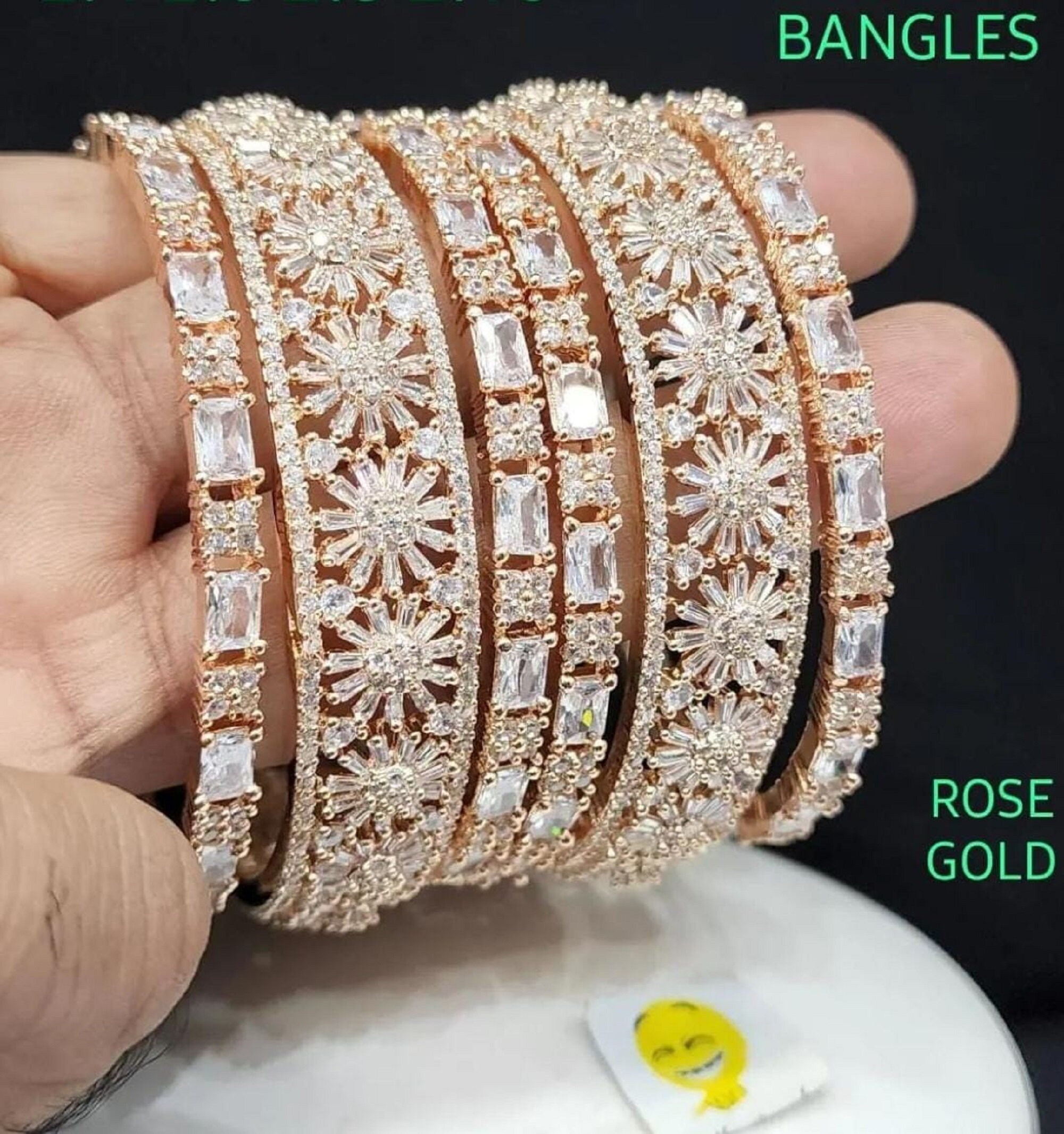 Gold Diamond Bangles