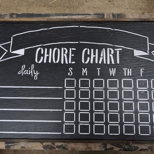 Chore Chart Chalkboard - Etsy