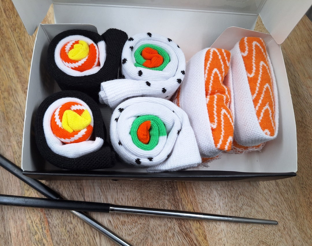 Sushi Socks Box With 4 Pairs Unisex for Men and Women. Perfect Gift ...