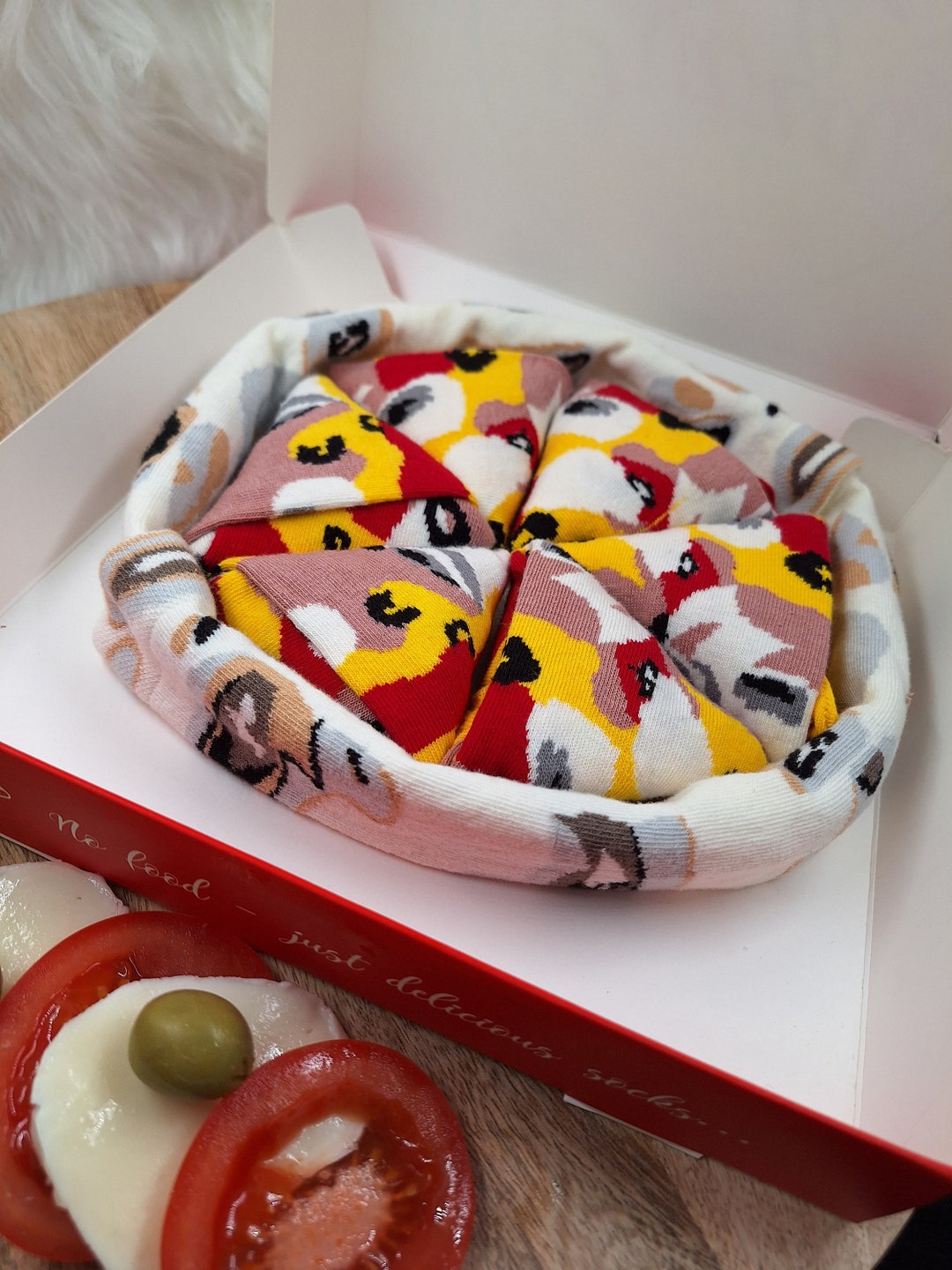 Pizza Socks Box With 4 Pairs of Pizza Socks Unisex for Men and Women ...