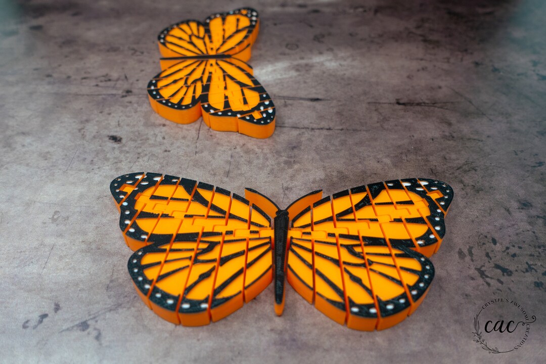 Articulated Monarch Butterfly 3D Printed Flexible Model - Etsy Australia