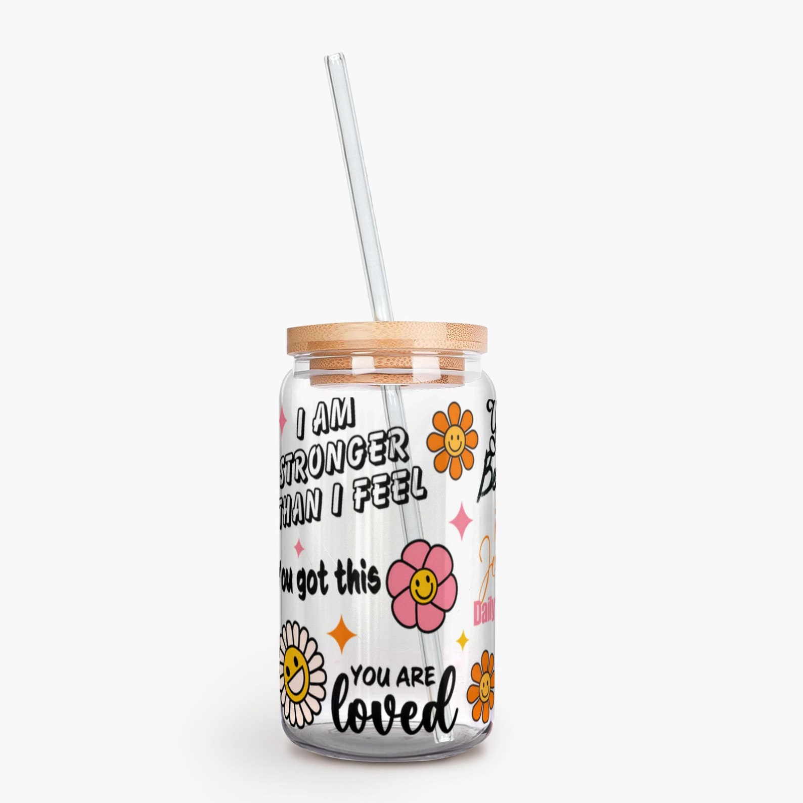 Motivational Inspirational Mental Health Positive Self Talk Glass Can ...
