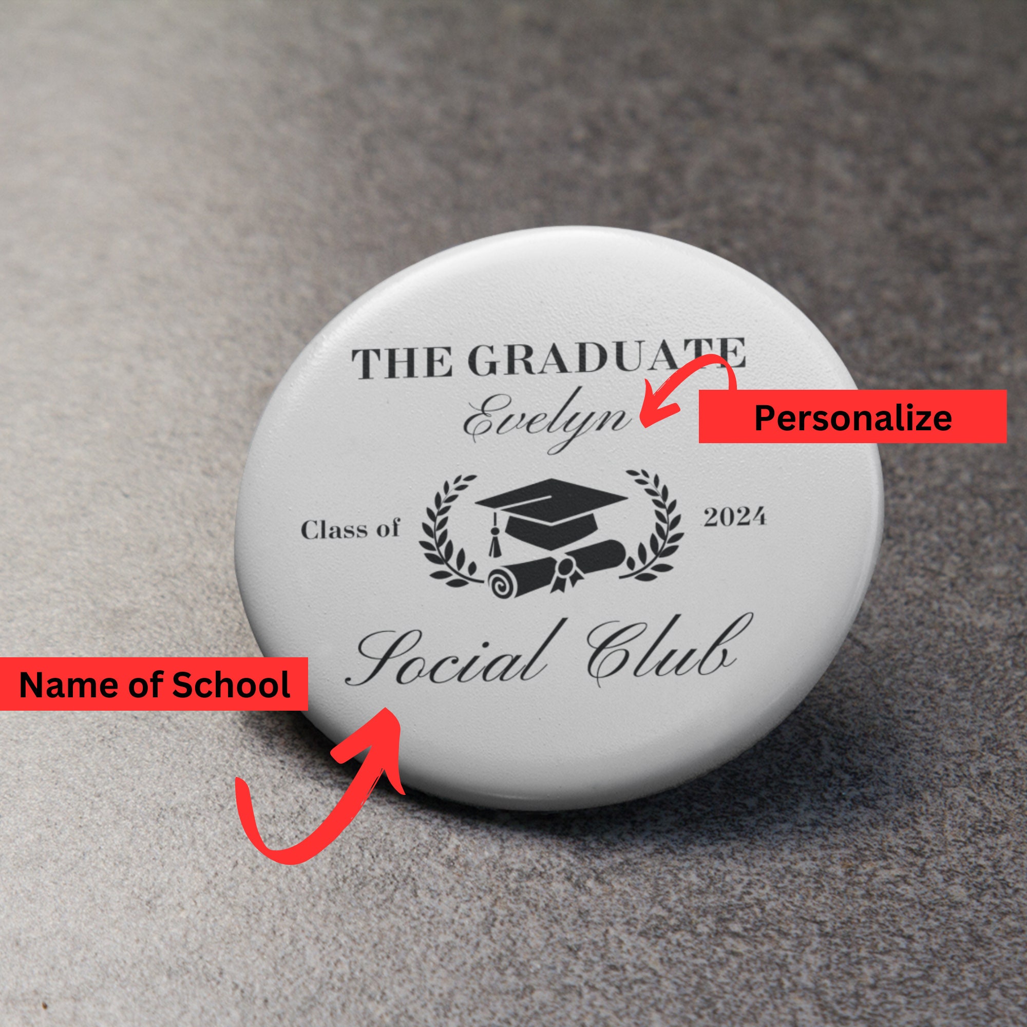 Custom Graduation Pin for Class of 2024 - Etsy