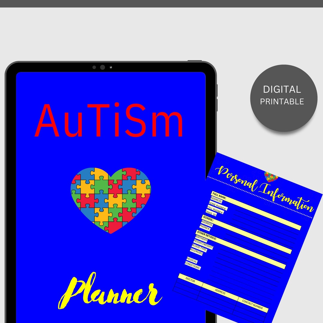 Autism Digital Undated Planner/ This Planner Can Be Uploaded or Printed ...