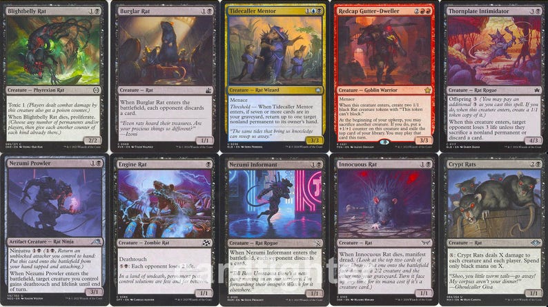 Custom Rats Tribal Commander EDH Deck - Wick, the Whorled Mind - Magic ...