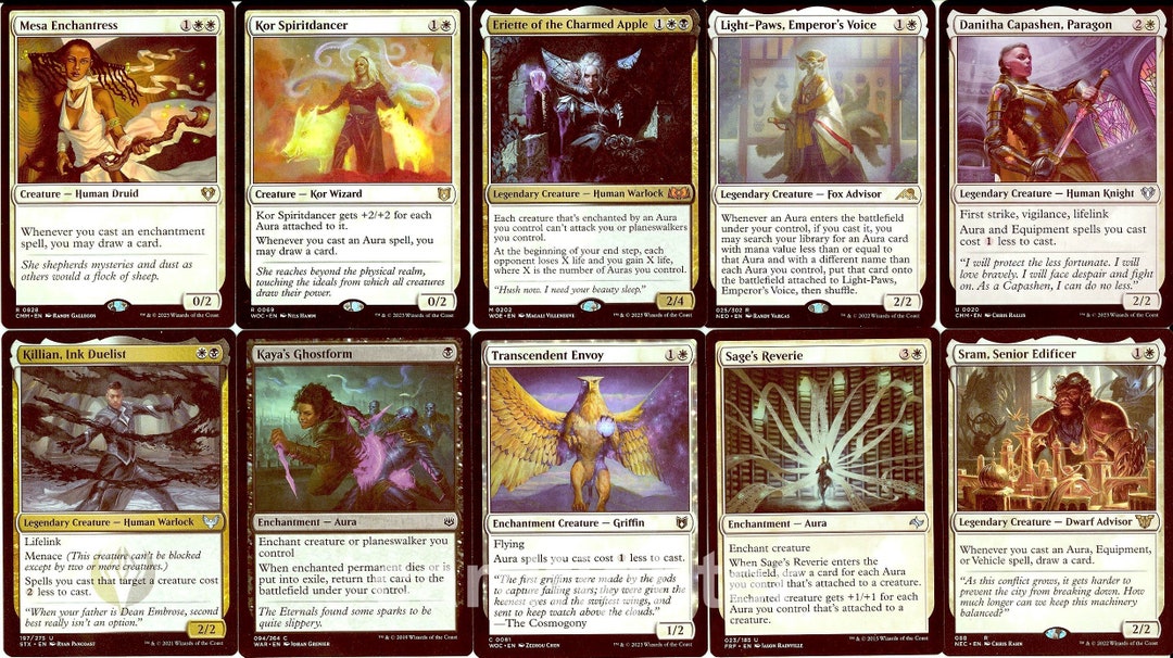 Custom Aura Theme Commander EDH Deck - Eriette of the Charmed Apple ...