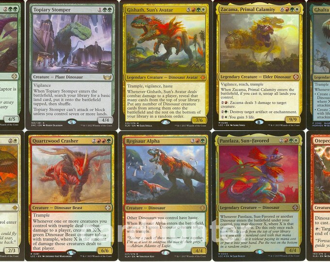 Dinosaur Tribal Commander EDH Deck - Gishath, Sun's Avatar - MTG Magic ...